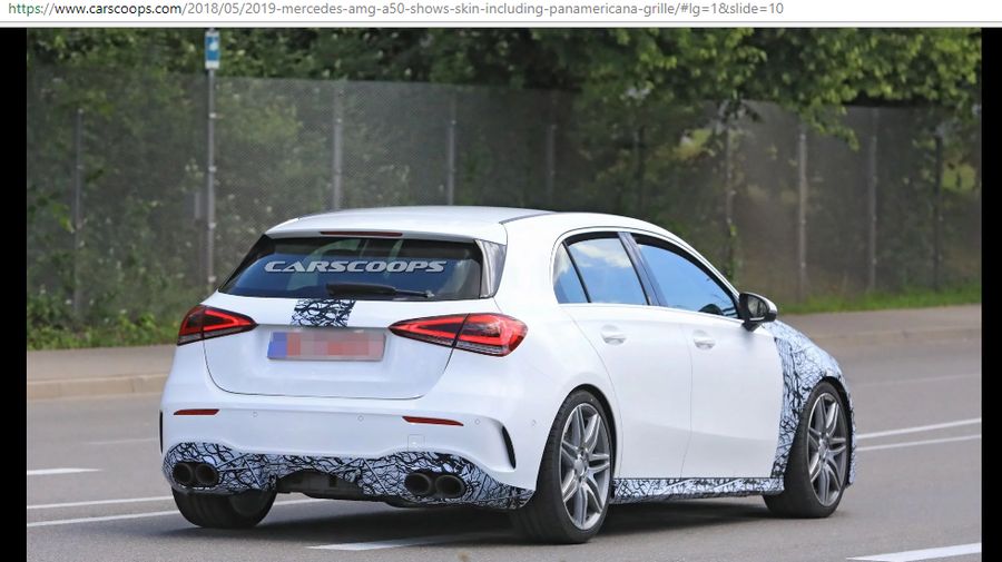 Mercedes-AMG A50 2019 chạy thử nghiệm với ít ngụy trang hơn, để lộ lưới ...