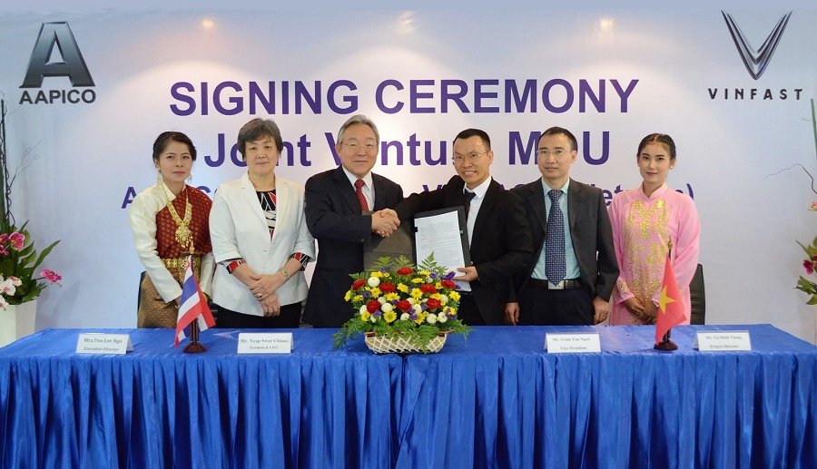 VINFAST hợp tác với công ty AAPICO Hitech Thái Lan thành lập nhà máy dập, hàn thân vỏ xe trong nước