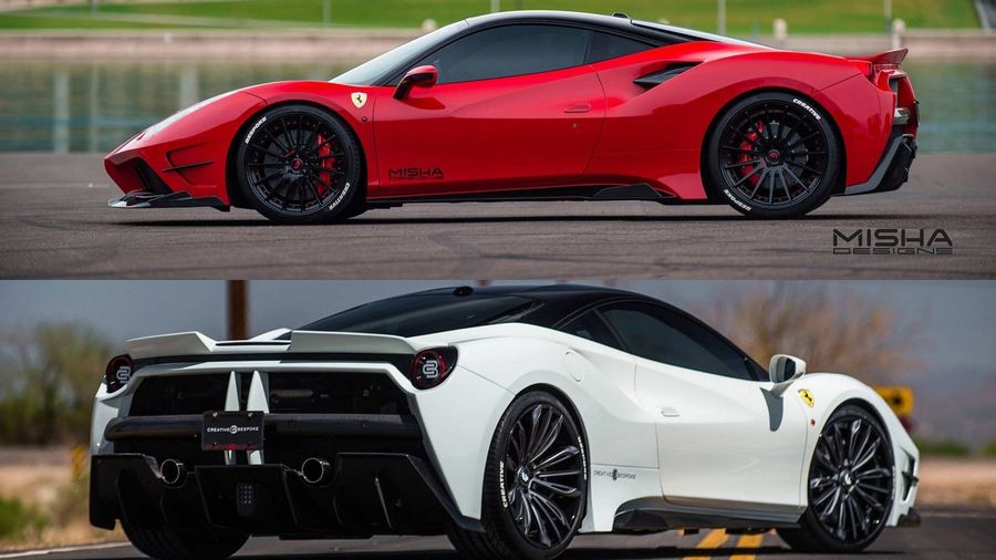 Cặp đôi Ferrari 488 GTB tự hào với gói độ thân rộng đặc biệt từ Misha ...