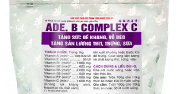 Sản phẩm ADE.B Complex C của Công ty Vietvet bị phạt do lỗi bảo quản ...